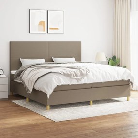 Box spring postel s matrací taupe 200x200 cm textil 3142205