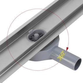 Odtokový žlab REA NEOX PRO 60 cm, broušený nikl
