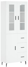 Skříň highboard bílá 69,5 x 34 x 180 cm kompozitní dřevo,  3198481