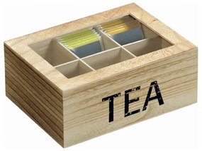 Krabička dřevěná na čaj 17 | 6 přihrádek