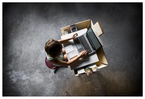 Bílý psací stůl s 1 šuplíkem EMKO My Writing Desk