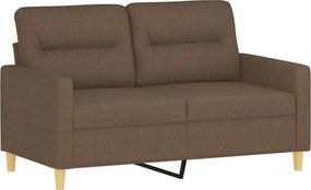 2dílná sedací souprava s polštáři hnědá textil 3201619