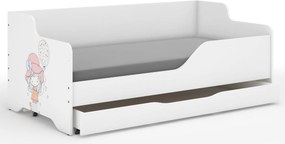 Wooden Toys Dětská postel LILU 160x80 HOLČIČKA S BALONKEM – boční zábrana