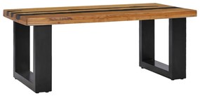 vidaXL Konferenční stolek 100 x 50 x 40 cm masivní teak a lávový kámen