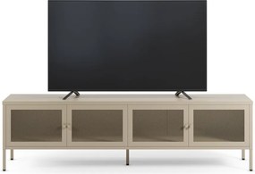 Krémový kovový TV stolek 160x50x35 cm Fayna – Marckeric