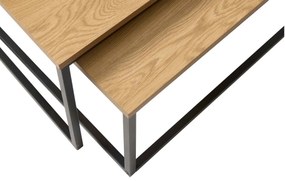 Sada odkládacích stolků Valenzuela 75 cm vzor dub