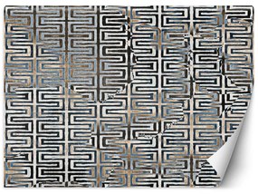 Fototapeta, Geometrický vzor ve zlatém lesku - 254x184 cm