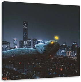 Gario Obraz na plátně Chameleon ve městě - Zehem Chong Rozměry: 30 x 30 cm