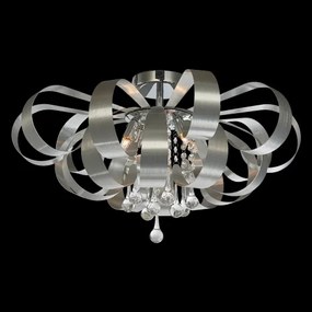 LUXERA 64410 RIBBON CRYSTAL stropní svítidlo 600 mm 6xG9 / 33W, hliník Stropní svítidla a stropnice