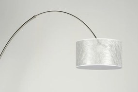 Stojací designová oblouková lampa Adamo Argento