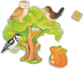 GOKI Puzzle hra s kostkou Kdo kde bydlí? / od 2 let