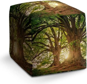 Sablio Taburet Cube Stromy - 60x60x60 cm