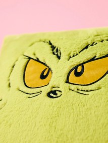 Sinsay - Kožešinový dekorační polštář s vánočním motivem Grinch - neonová