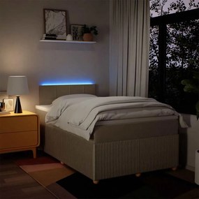 Box spring postel s matrací krémová 120x190 cm textil 3289700