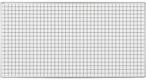 Magnetická tabule s odkládací poličkou MANAŽER L 200 x 100 cm (potisk) - čtverec 100 mm (102001001105)