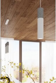 Lustr SOLLUX Borgio 3p GU10 3x40W bez zdroje SL.1080 beton a ocel šedá, bílý baldachýn