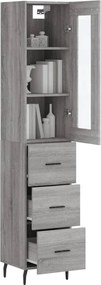 Skříň highboard šedá sonoma 34,5 x 34 x 180 cm kompozitní dřevo 3199255