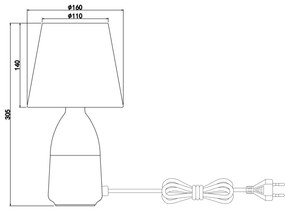 GLOBO EUGEN 24135W Stolní lampa