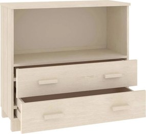 Příborník HAMAR medově hnědý 85 x 35 x 80 cm masivní borovice 340496