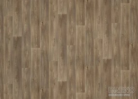 Breno PVC BLACKTEX Columbian Oak 649M – tmavě hnědé dřevo, šíře 300 cm
