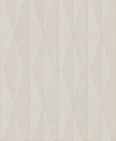 Béžová geometrická vliesová tapeta na zeď, YSA301, Mysa, Khroma by Masuree