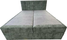 Čalouněná postel boxspring DIRELIS VIBE 140x200 cm tmavě zelená Matrace: Matrace Bonell pružinová