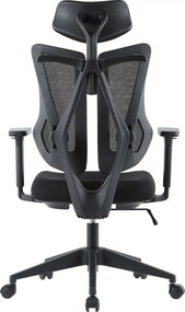 Ergonomická kancelářská židle E-racer VANTOR - černá síťovina