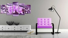 Malvis ® Obraz Abstraktní růže fialová Velikost: 200x100 cm