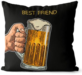 Polštář Beer friend (Velikost: 40 x 40 cm)