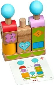 Lucy  Leo Tvary a emoce dřevěná skládačka s předlohami / od 3 let