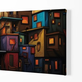 Obraz na plátně - Domy v Casa de Cube FeelHappy.cz Velikost obrazu: 210 x 70 cm