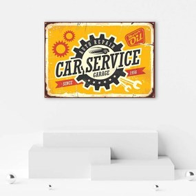 Obraz na plátně Autoservis Retro Sign - 120x80 cm