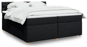 Box spring postel s matrací černá 200x200 cm textil 3286796