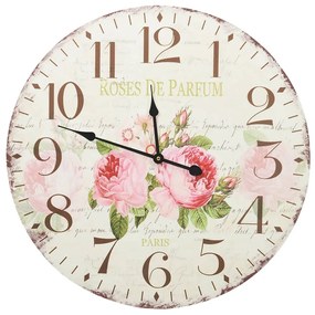 Vintage nástěnné hodiny květina 60 cm - Default Title