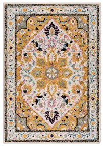 Flair Rugs koberce Kusový koberec Wool Loop Dahlia Yellow/Multi - 120x170 cm