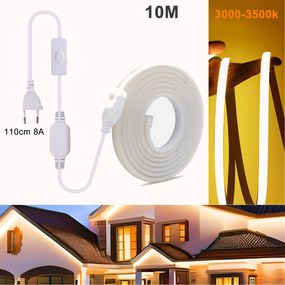 10 m Led pásek Cob Strip 220V 11W/m 288 Led/m IP65