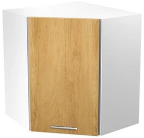 Horní kuchyňská skříňka Verlene (přírodní dřevo + bílá). 1048692