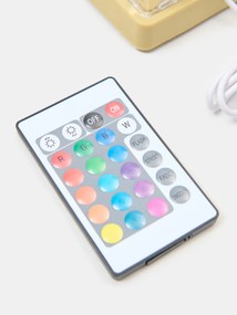 Sinsay - RGB LED dekorativní stolní lampa ve tvaru kostky s efektem tekoucí vody - clear