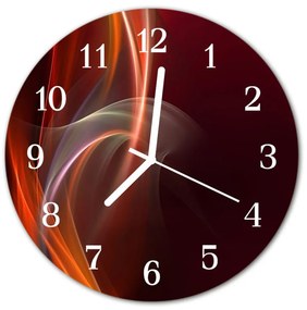 Skleněné hodiny kulaté Abstraktní čáry fi 30 cm