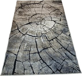 HU Hnědý přírodní koberec Loft z kmenů, obdélníkový, vzor dřeva Rozměr: 60x100 cm