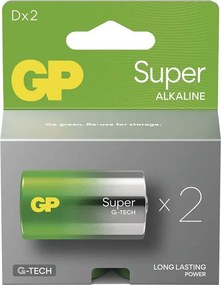 GP alkalická baterie Super D, bal. 2 ks