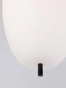 Bílé/černé skleněné závěsné svítidlo ø 27 cm Lato – Nova Luce