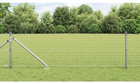 Venkovní euro plot s hroty 25 x 0,6 m Pozinkovaná ocel Stříbrná 3350757