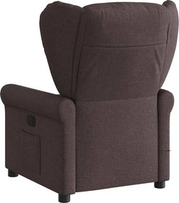 Elektrické masážní polohovací křeslo tmavě hnědé textil 3303369