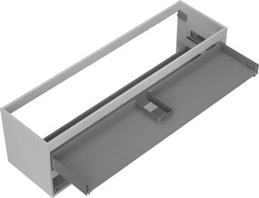 Mexen Box-A, závěsná skříňka 160 cm, 2 zásuvky, matná šedá, 91AX0-1600-470-2-62