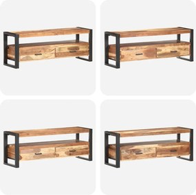 TV stolek 120x35x45 cm masiv s medovou povrchovou úpravou 321551