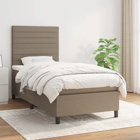 Box spring postel s matrací taupe 90x200 cm textil,  3141829