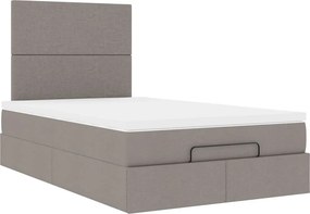 Osmanský rám postele s matrací taupe 120x190cm textil 3313061