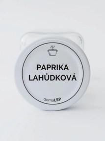 Samolepka na kořenky PAPRIKA LAHŮDKOVÁ průhledná 5 cm tučné písmo