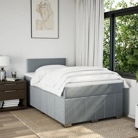 Box spring postel s matrací světle šedá 120x190 cm textil 3287000